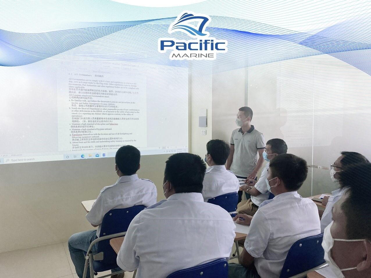Safety training course before boarding at Pacific Marine - Pacific ...